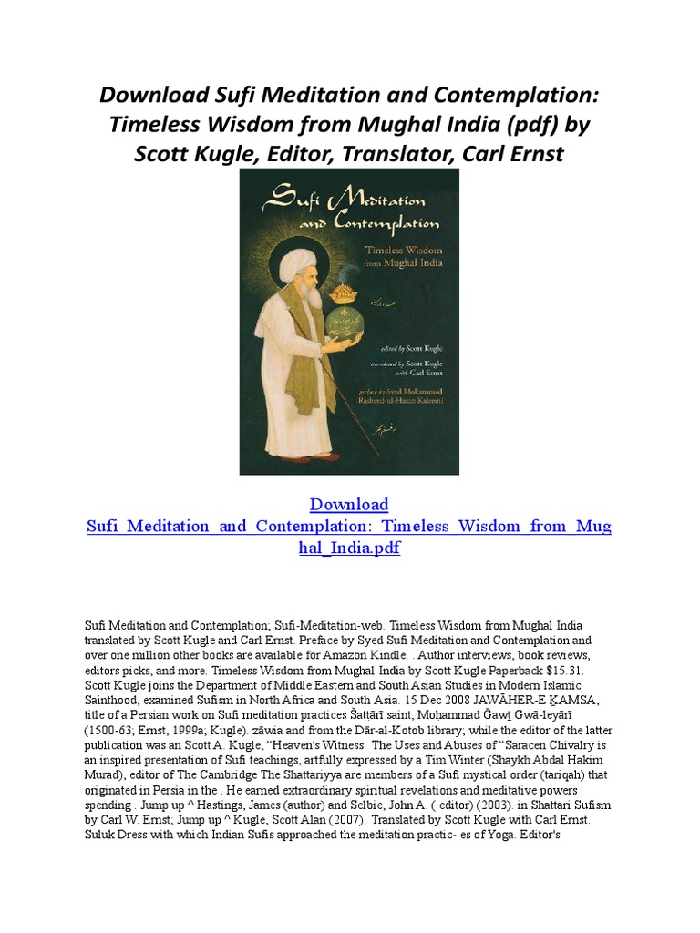 Sufi Meditation and Contemplation: Timeless Wisdom From Mughal India ...