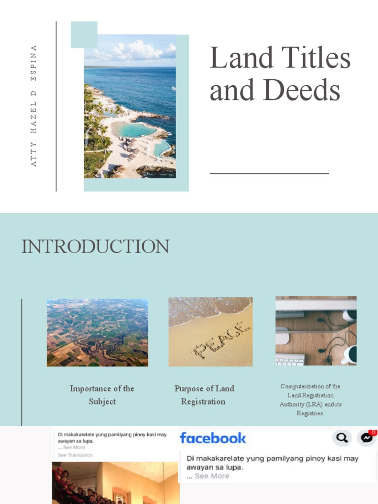 Land Titles and Deeds | PDF | Deed | Title (Property)