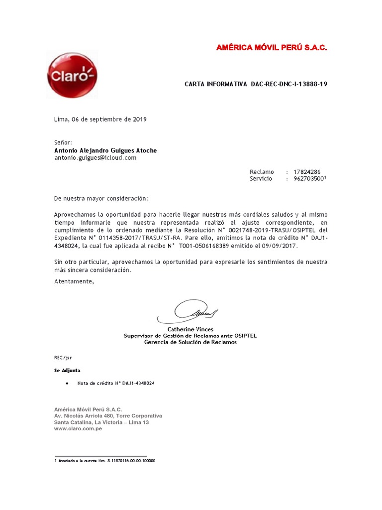 Carta Informativa | PDF