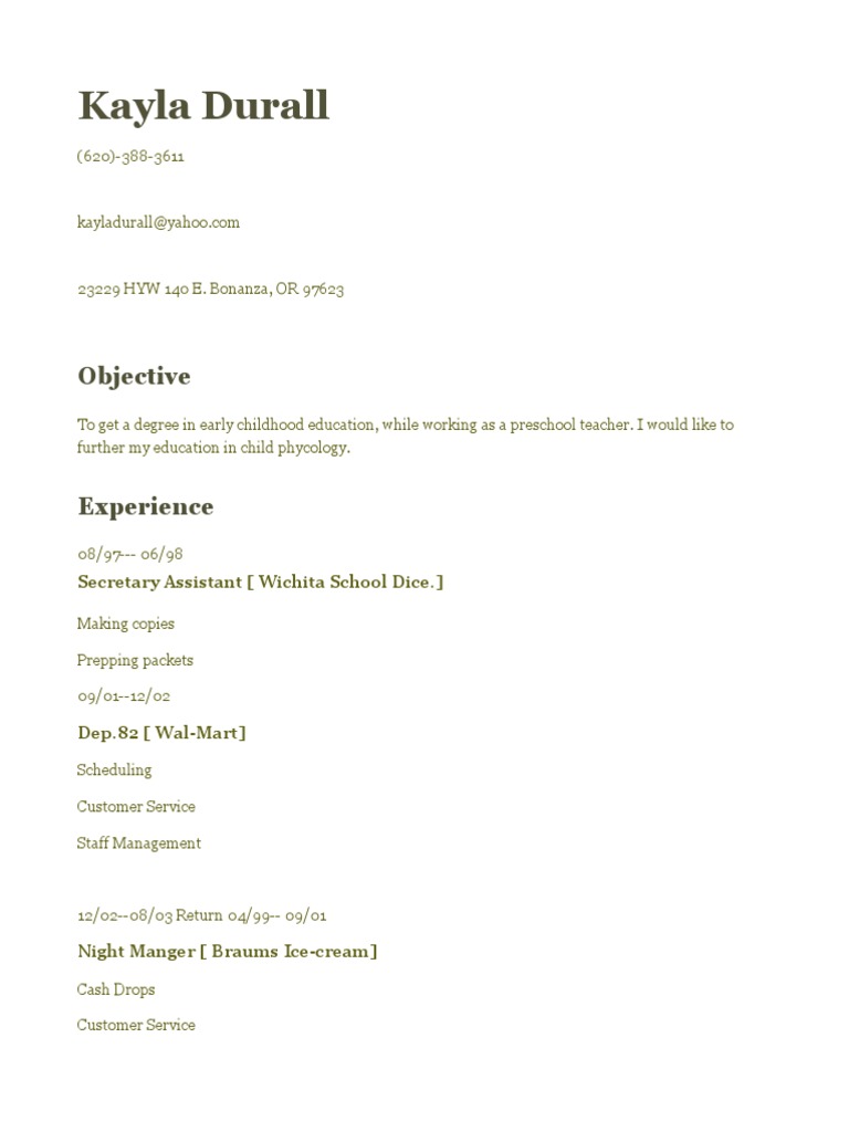 Annotated Resume 1.odt | PDF