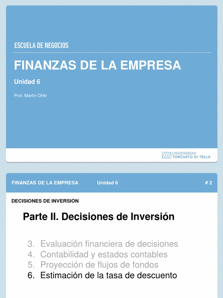 Unidad 6 | PDF | Flujo de caja descontado | Compartir (Finanzas)