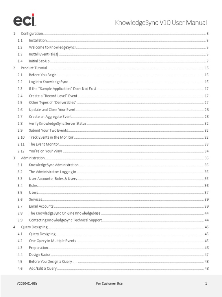 KnowledgeSync V10 User Manual | PDF | Databases | Microsoft Access