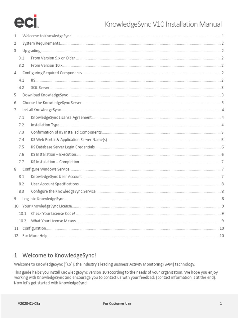 KnowledgeSync V10 Installation Guide | PDF | Internet Information ...