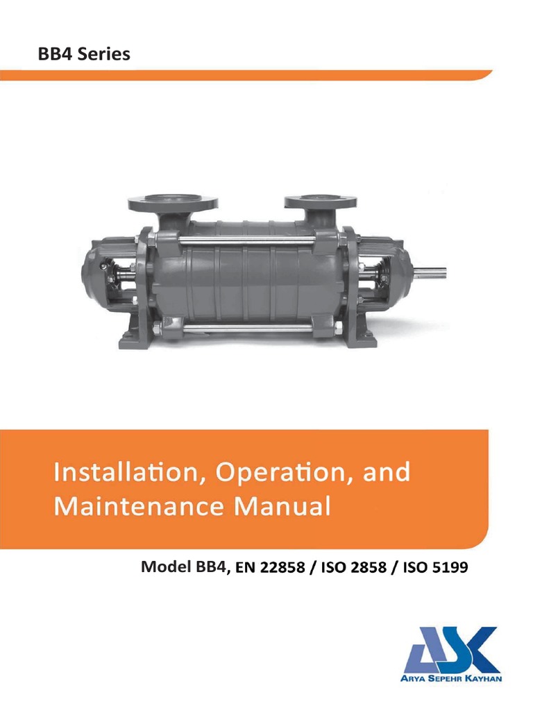 Bb4 Installation And Operation Manual 2012 Pdf Pump Valve