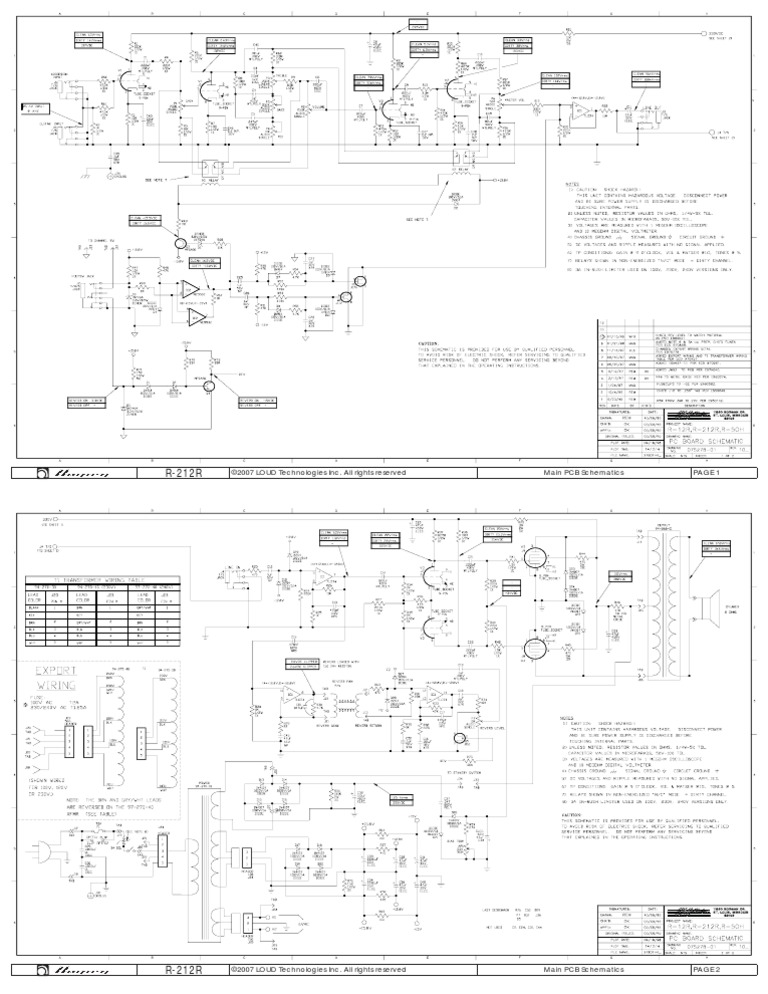 Ampeg Reverberocket Main PCB Schematics 27801HK | PDF