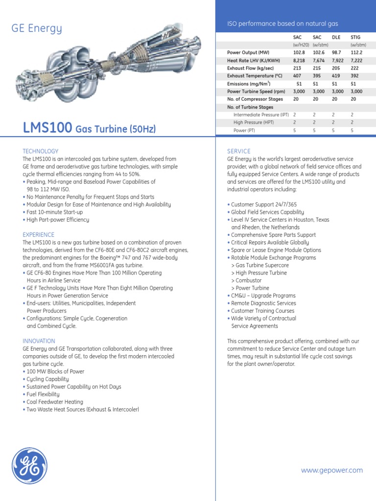 GE Energy: Gas Turbine (50Hz) | PDF | Gas Turbine | Nature