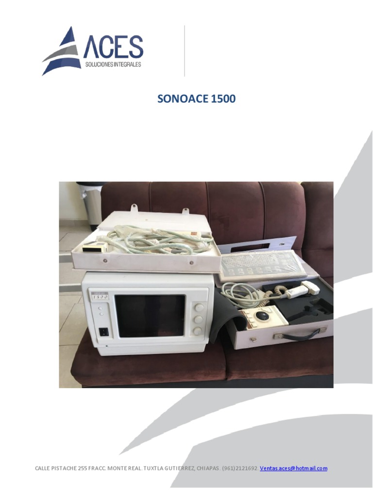 SonoAce 1500 Ultrasound Specs | PDF | Teaching Methods & Materials ...