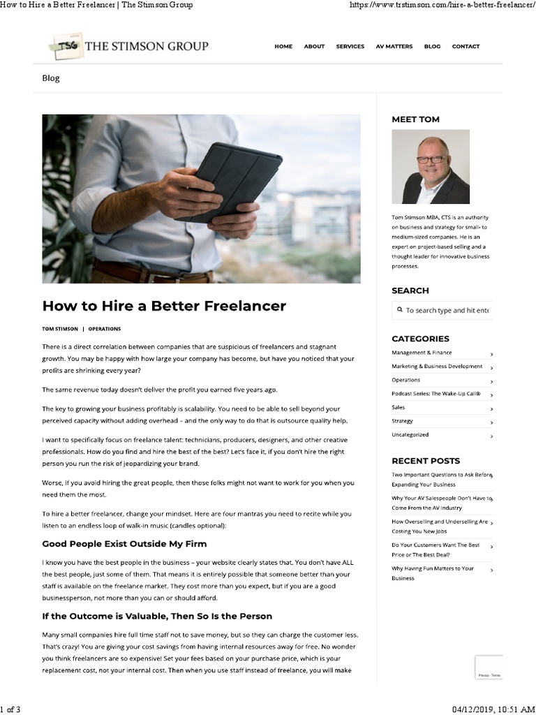 How To Hire A Better Freelancer | PDF