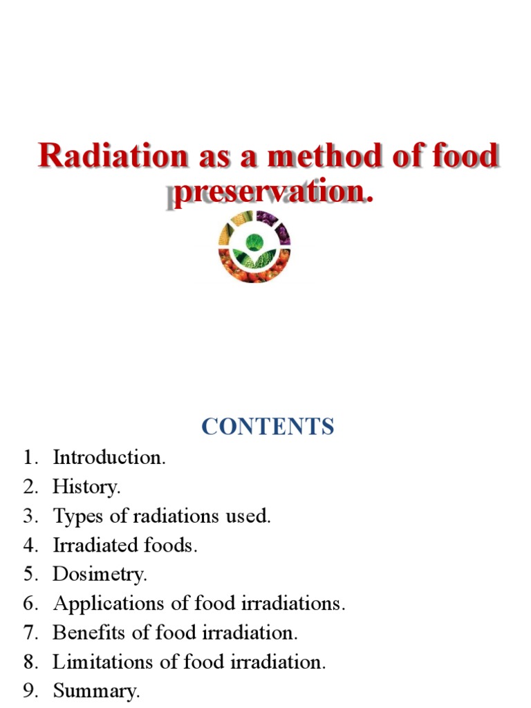 Radiation As A Method of Food Preservation | PDF | Ionizing Radiation ...