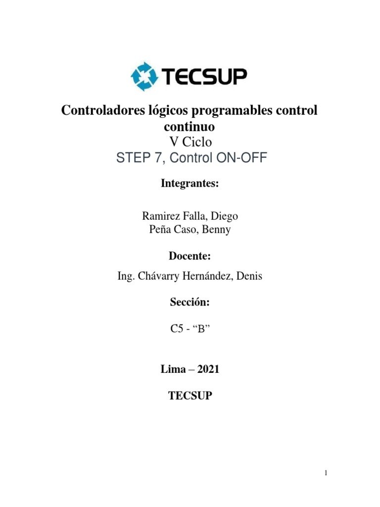 Control On-Off | PDF | Programación de computadoras | Edad de información