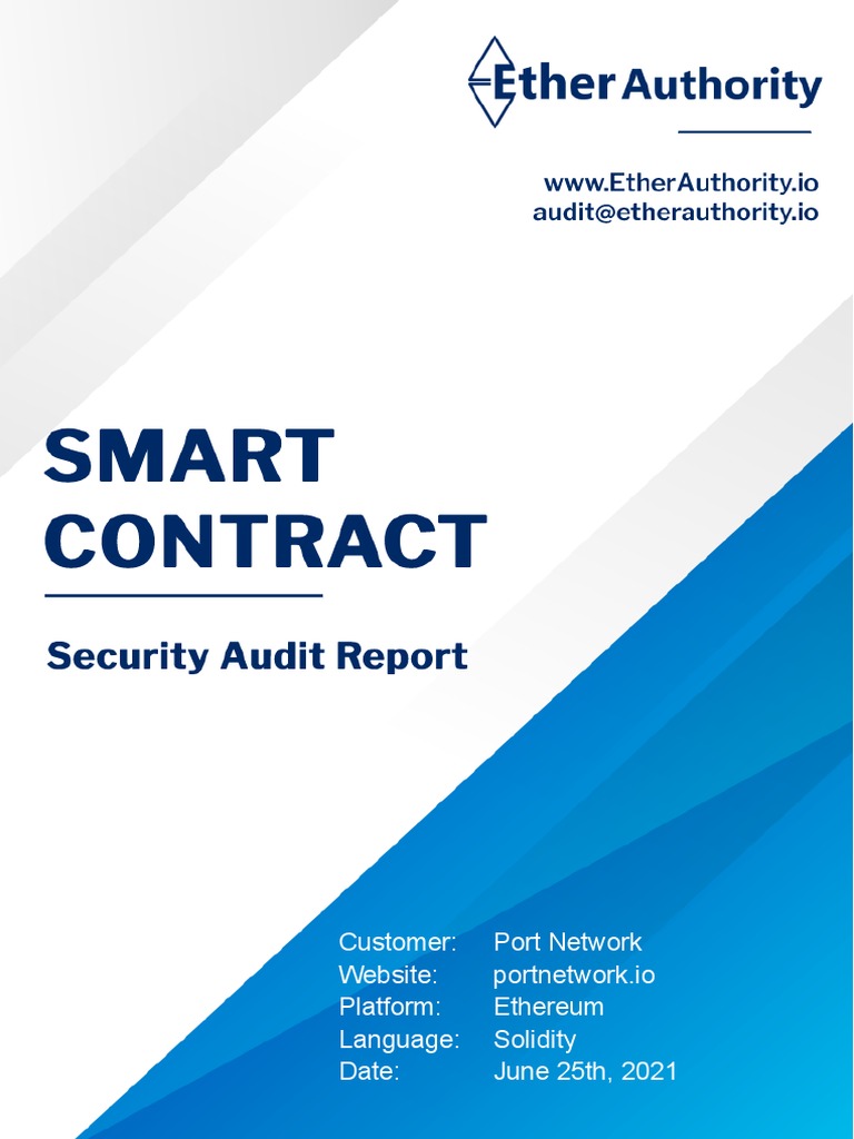 Port Network - Smart Contracts Security Audit Report - REVISED | Descargar gratis PDF ...