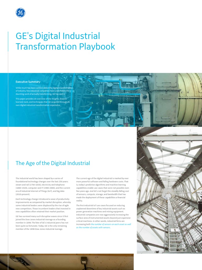 GE's Digital Industrial Transformation Playbook: Executive Summary ...