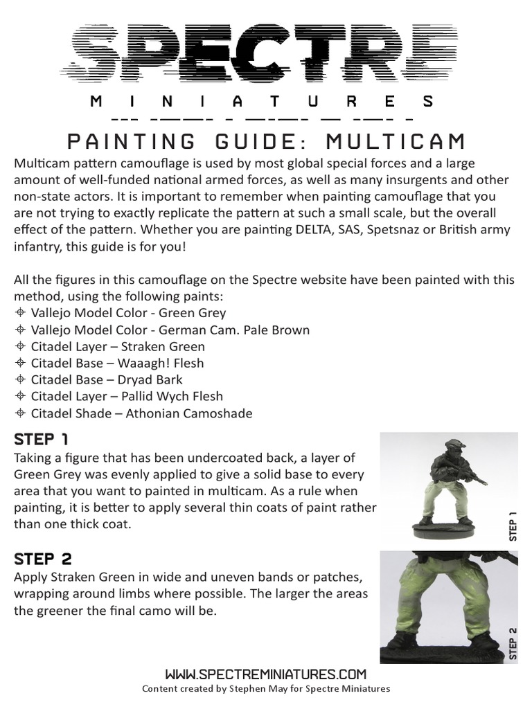 Painting Guide Multicam | PDF | Camouflage | Military Uniforms