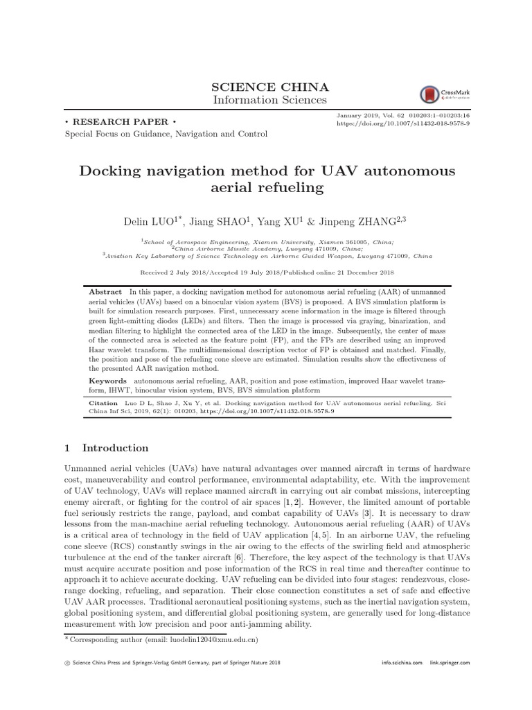 UAV Aerial Refueling Docking Navigation Method | PDF | Unmanned Aerial ...