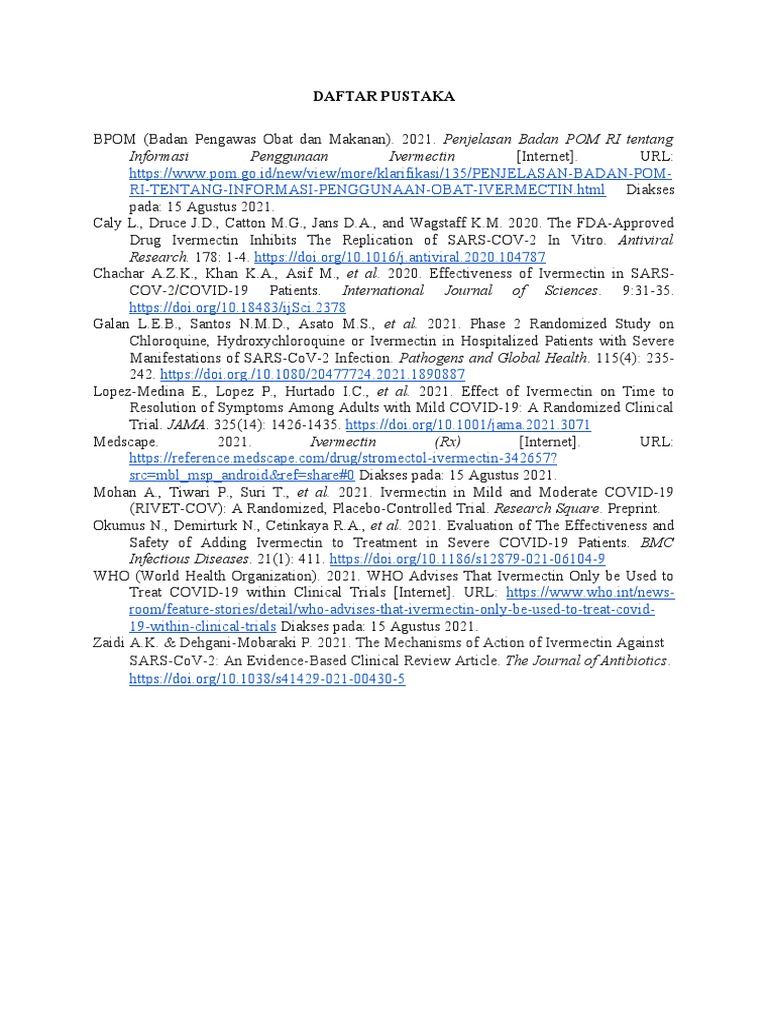 Daftar Pustaka Poster Pimfi | PDF | Clinical Medicine | Medical Specialties