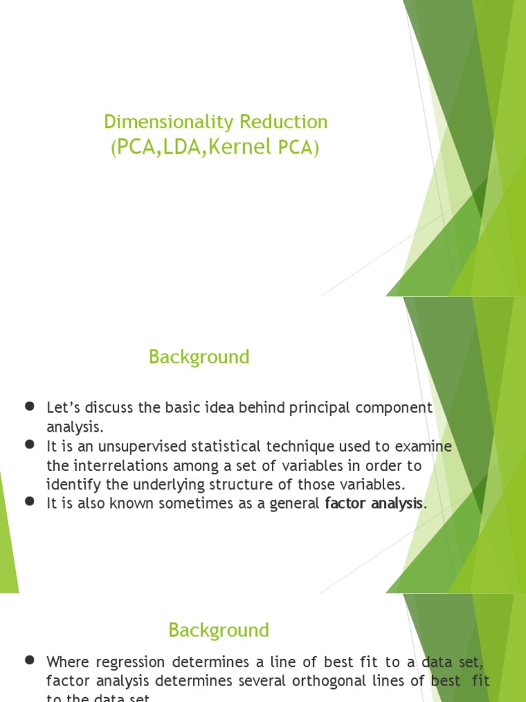 Dimensionality Reduction (Pca) | PDF | Principal Component Analysis ...