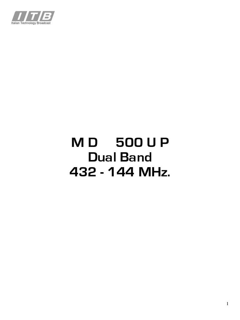 Amp VHF Uhf 500 Whats | PDF | Amplifier | Telecommunications