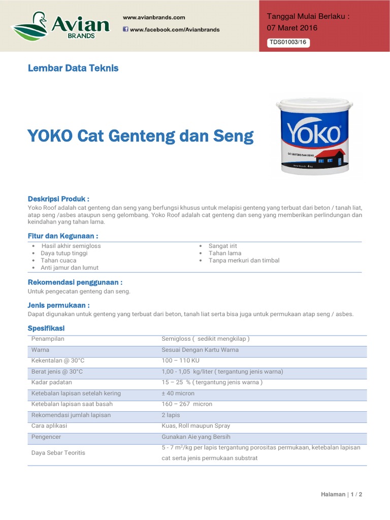 Avian Yoko Roof | PDF