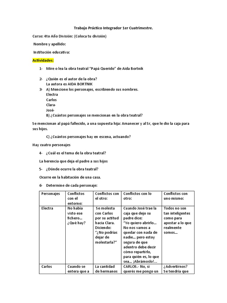 Trabajo Práctico Integrador 1er Cuatrimestre | PDF