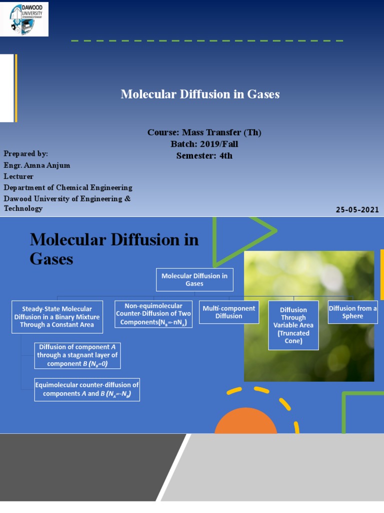 2 (Molecular Diffusion in Gases) | PDF | Diffusion | Gases