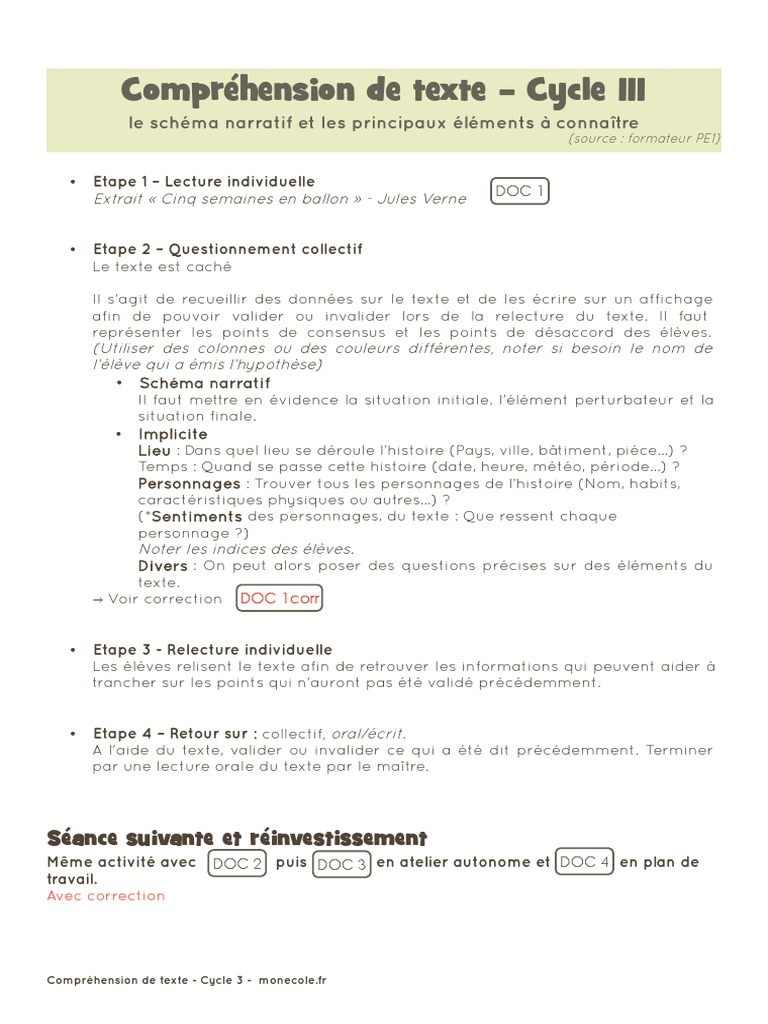 Comprehension Textes | PDF