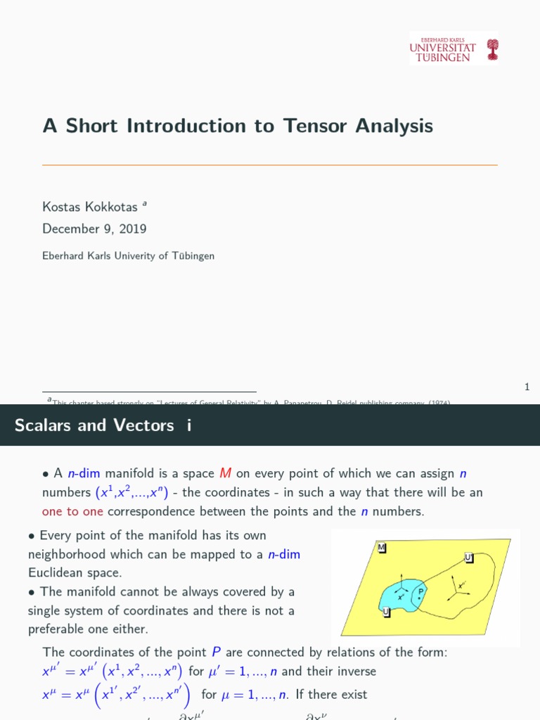 GTR2019 1 | PDF | Euclidean Vector | Tensor