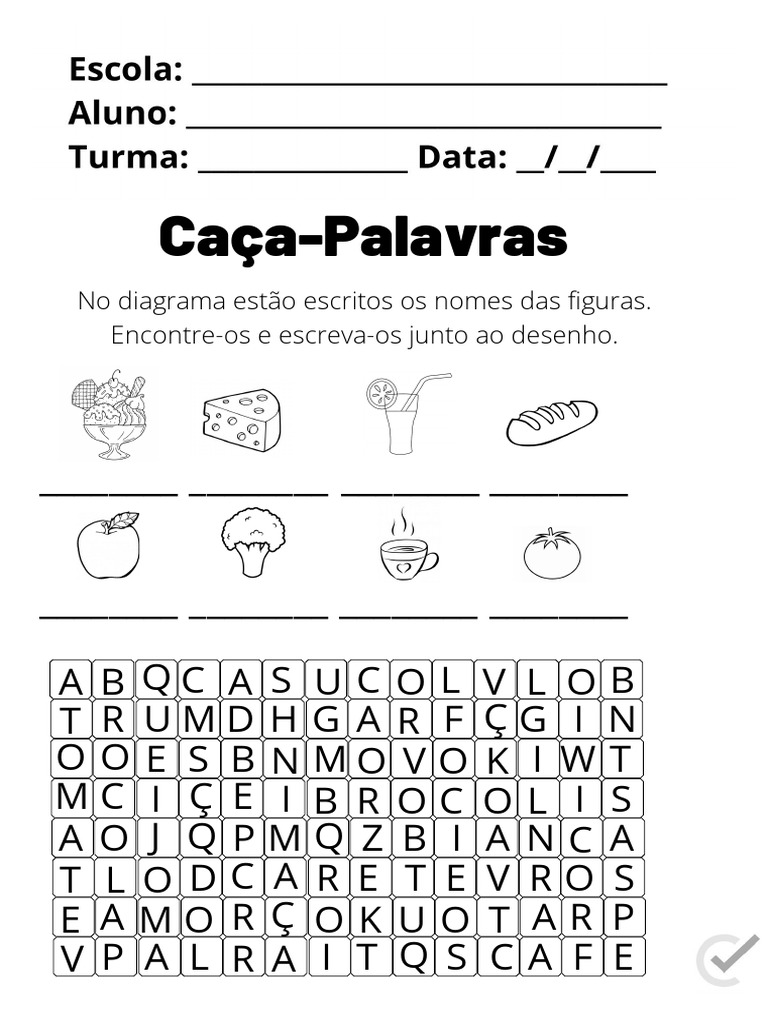 Atividades De Alfabetizacao Caca Palavras 44 Pdf