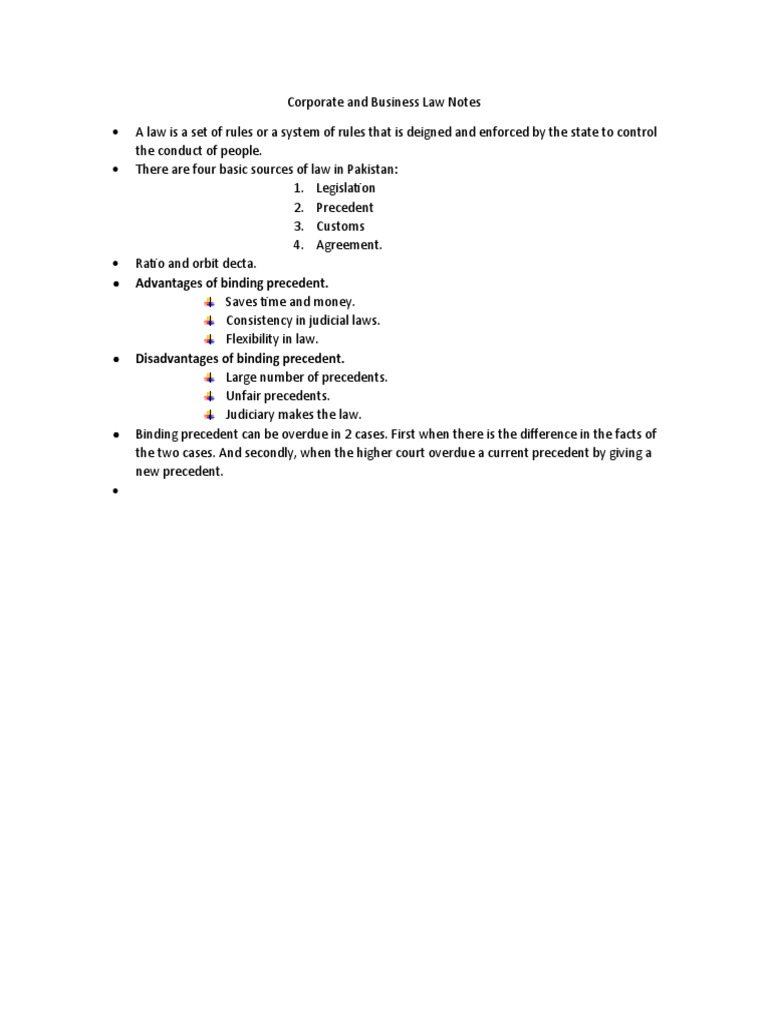 Corporate and Business Law Notes | PDF