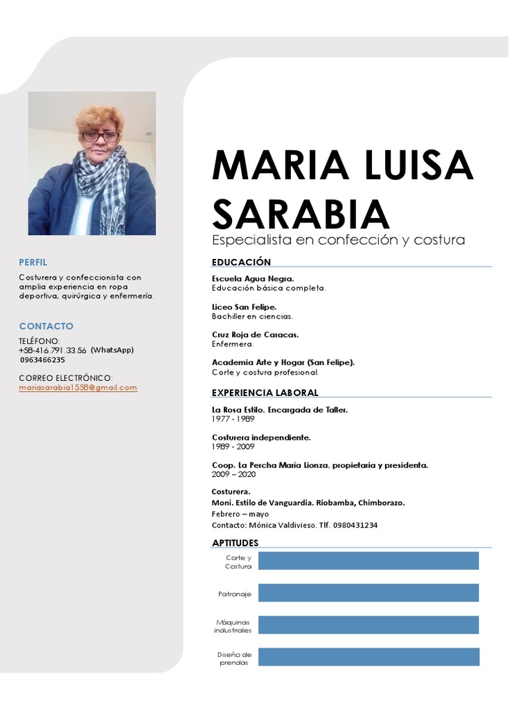 CV - Maria Luisa Sarabia | PDF
