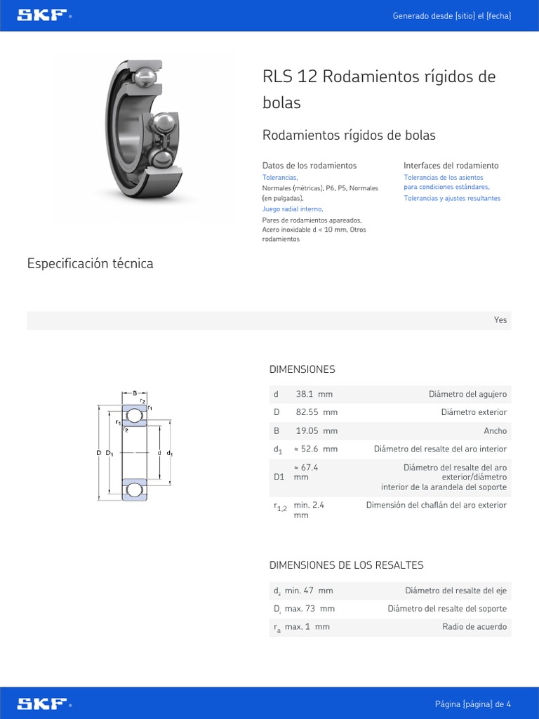 RLS 12 Rodamientos Rígidos de Bolas - 20210819 | PDF | Red mundial ...