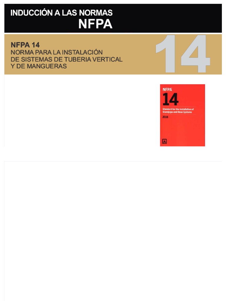 Nfpa 14 Resumen1 | PDF | Bomba | Suministro de agua