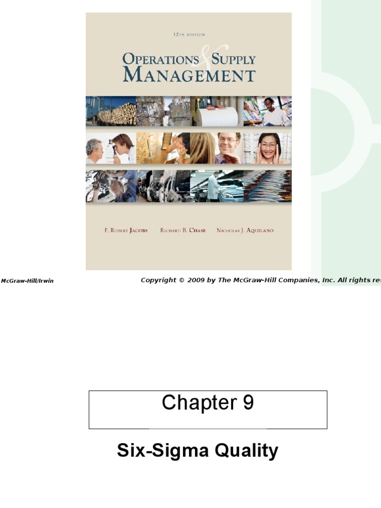 Chap 09 | PDF | Six Sigma | Production And Manufacturing