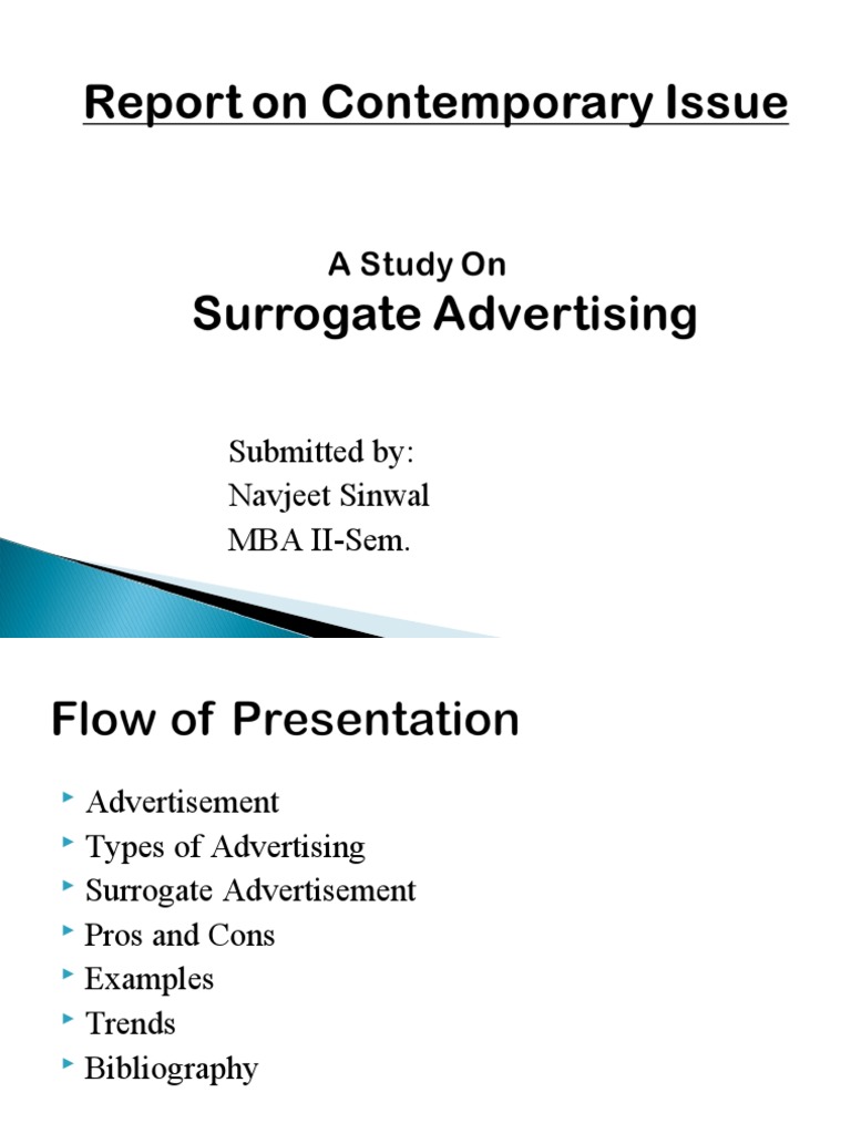Surrogate Advertising Insights | PDF | Advertising | Promotion And ...