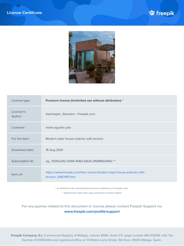 Premium License for Modern House Image | PDF | License | Software