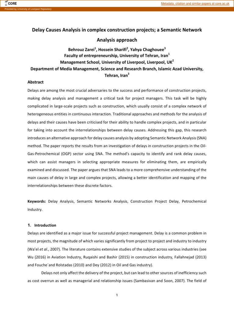 Delay Analysis Method TIA | PDF | Focus Group | Analysis