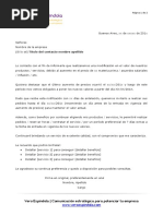 Modelo de Carta Informativa de Subida de Precios | PDF