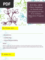 Awards and Recognition - DepEd Order 36, S. 2016 | PDF | Learning | Science