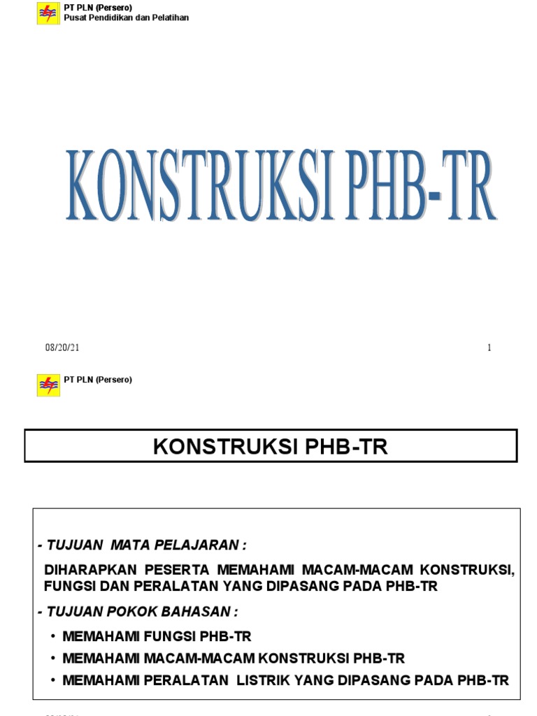 Konstruksi PHB-TR | PDF