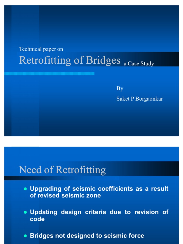 Bridge Retrofitting Case Study | PDF | Concrete | Engineering