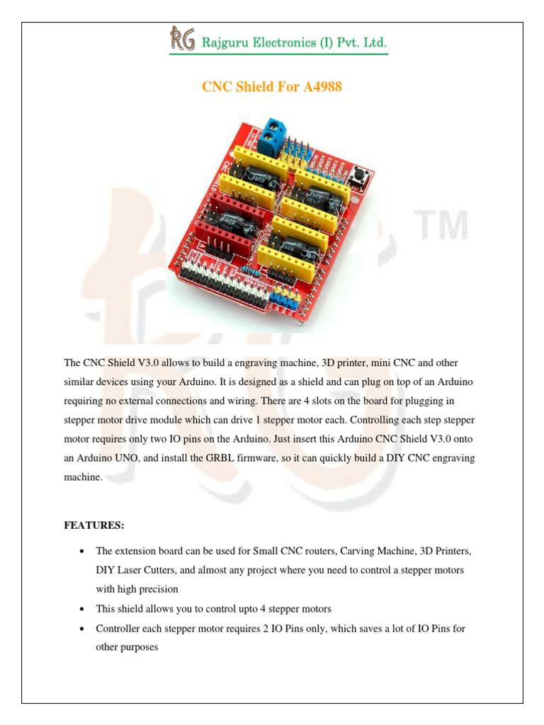 CNC Shield For A4988 | PDF | Numerical Control | Mosfet