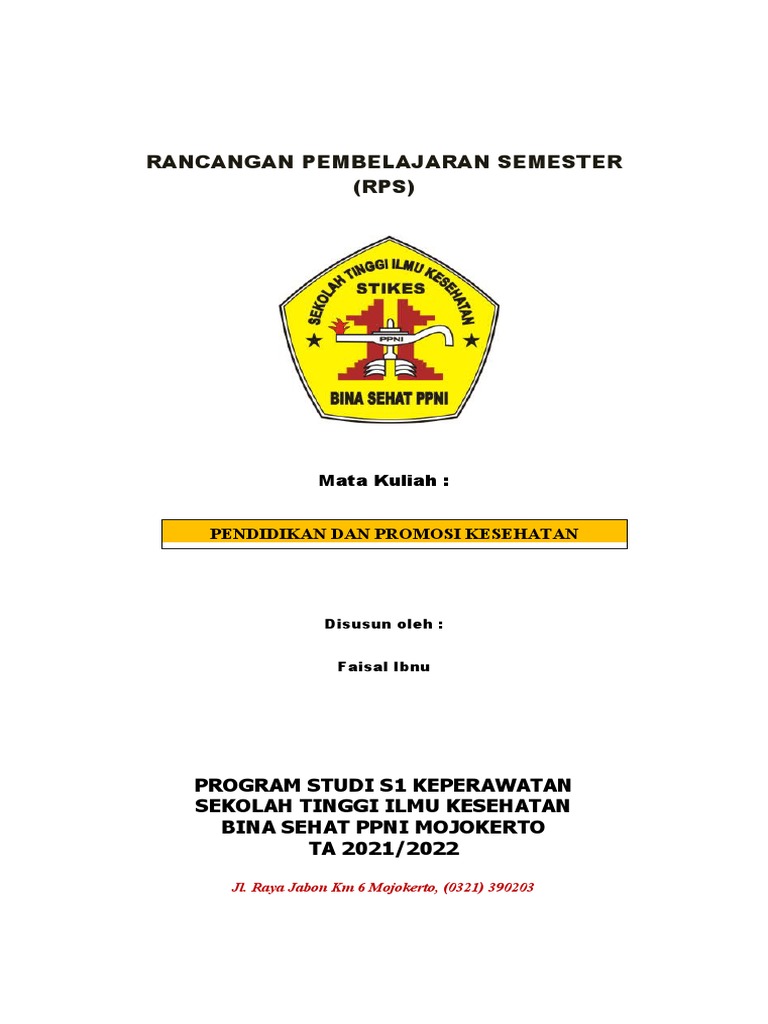 RPS Promkes 2021 | PDF | Pengembangan Diri
