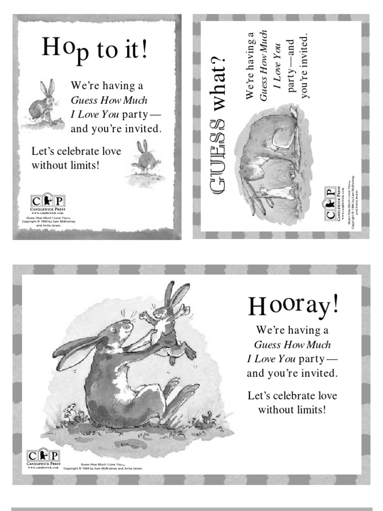 Guess How Much I Love You Kit | PDF | Leisure