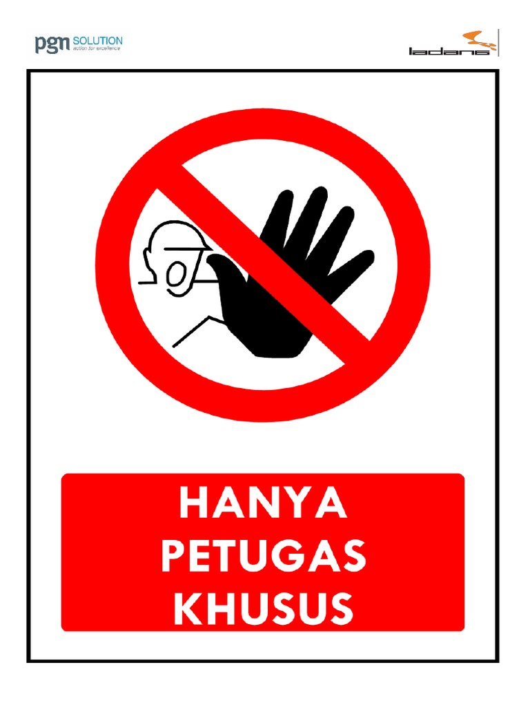 Sign Hanya Petugas Khusus | PDF