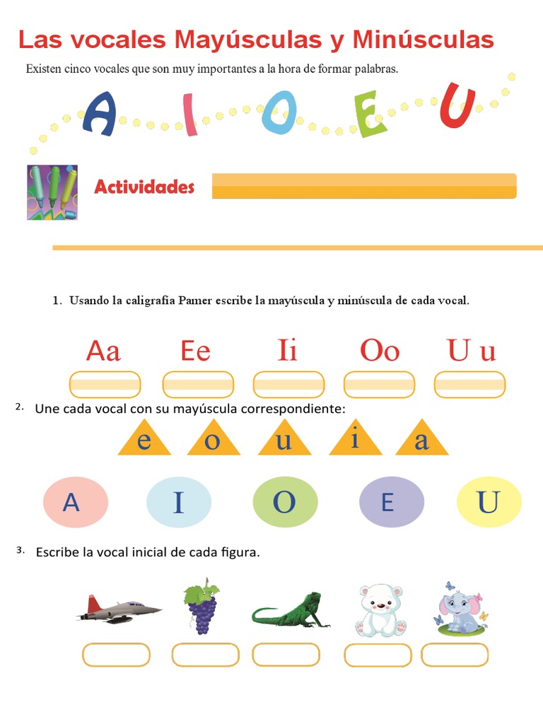Vocales Mayúsculas 1 | PDF
