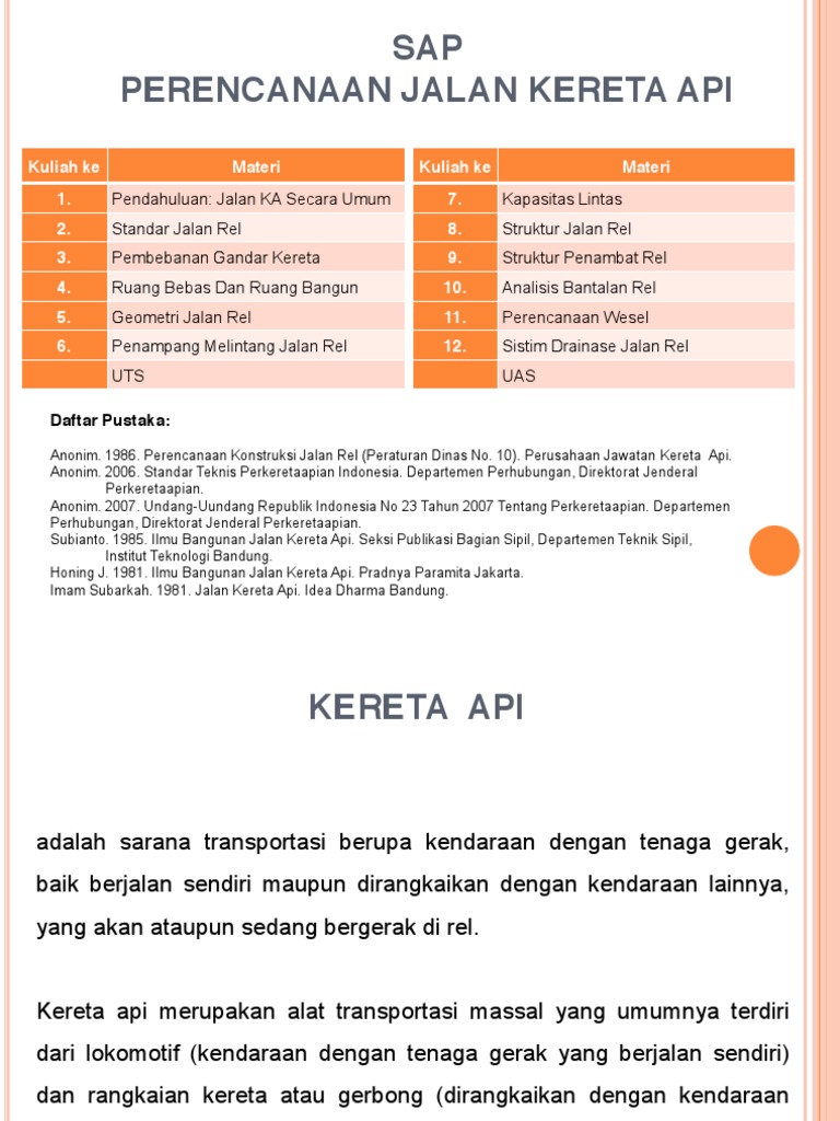 1 Pengantar Perencanaan Jalan Rel Kereta Api Pdf