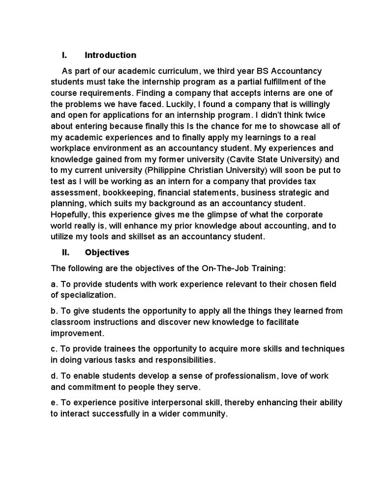 Narrative Report | PDF | Internship | Job Hunting