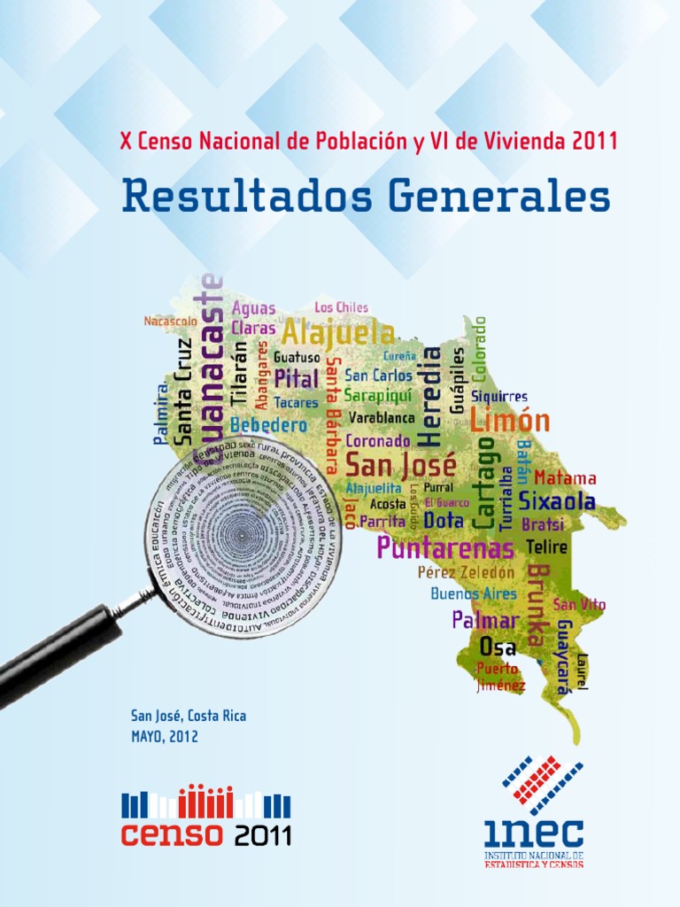 Resultados Generales Censo 2011 | PDF | Población | Costa Rica