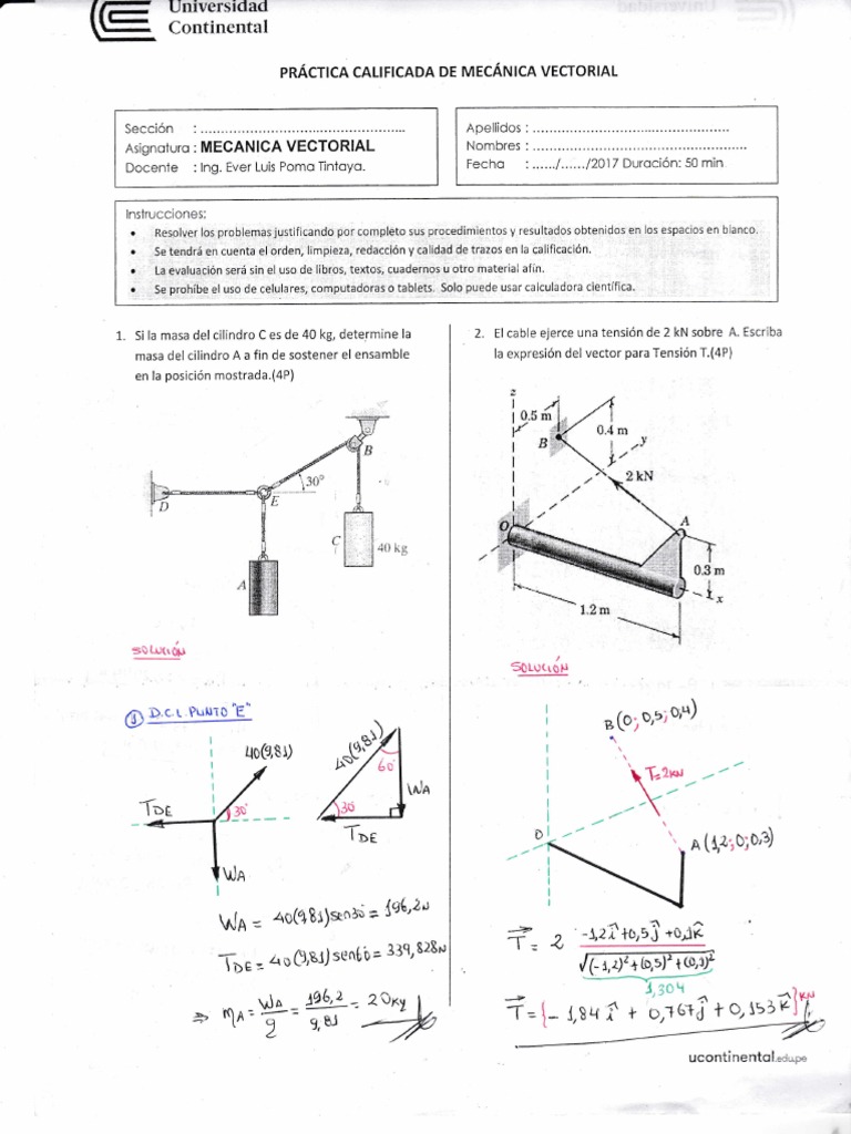 Solucionario Meca 1 | PDF