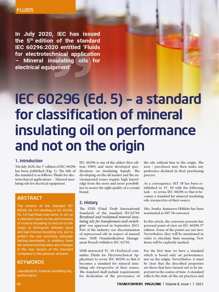 IEC 60296 Ed 5 | Download Free PDF | Oil | Transformer