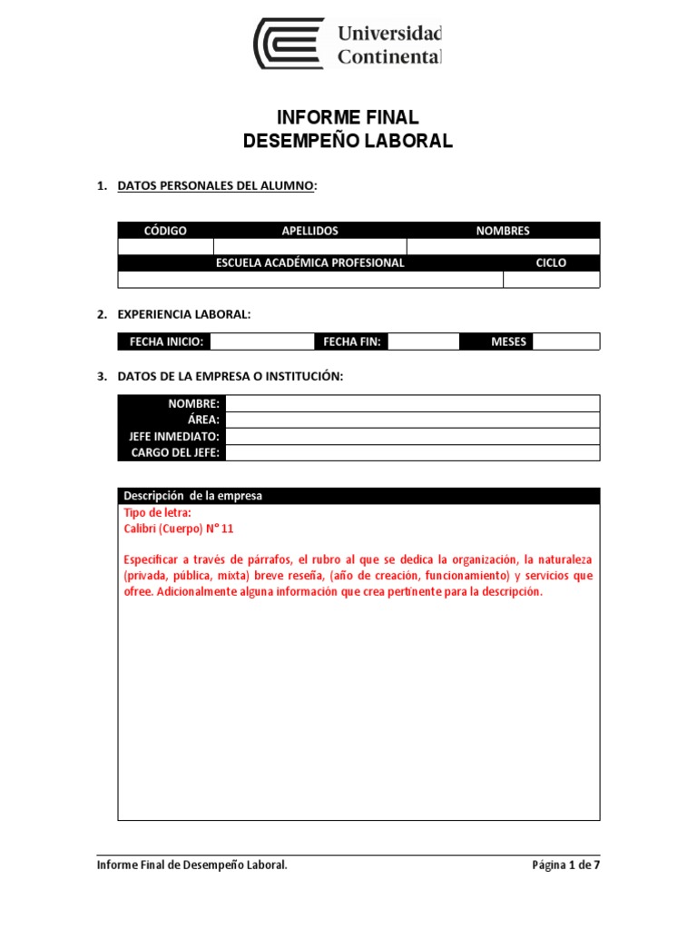 01 Informe Final - Plantilla | PDF